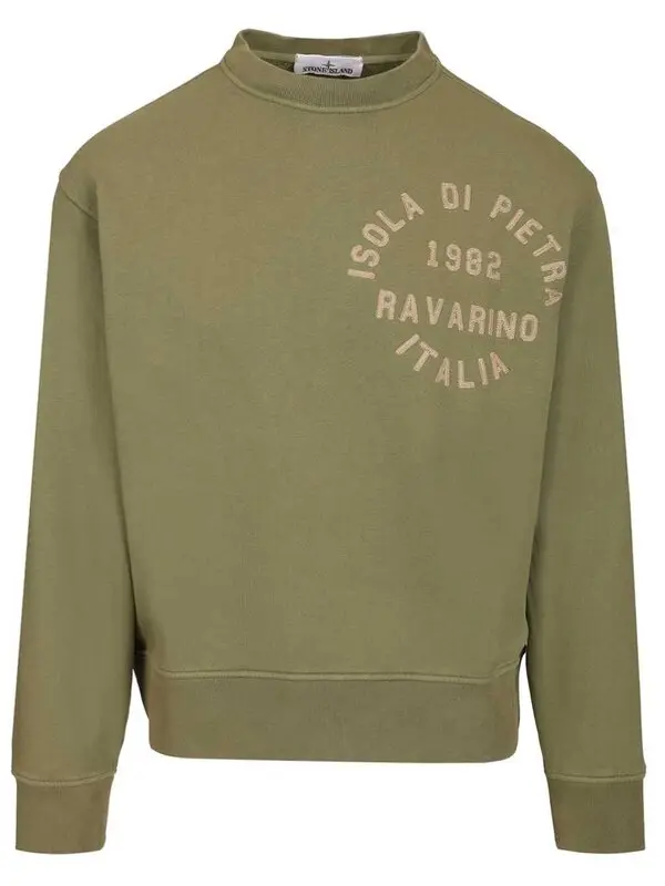 Stone Island Organic Cotton Crewneck Sweatshirt - Green