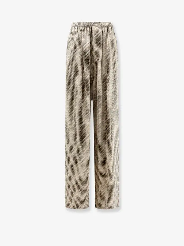 Balenciaga Monogram Silk Trousers