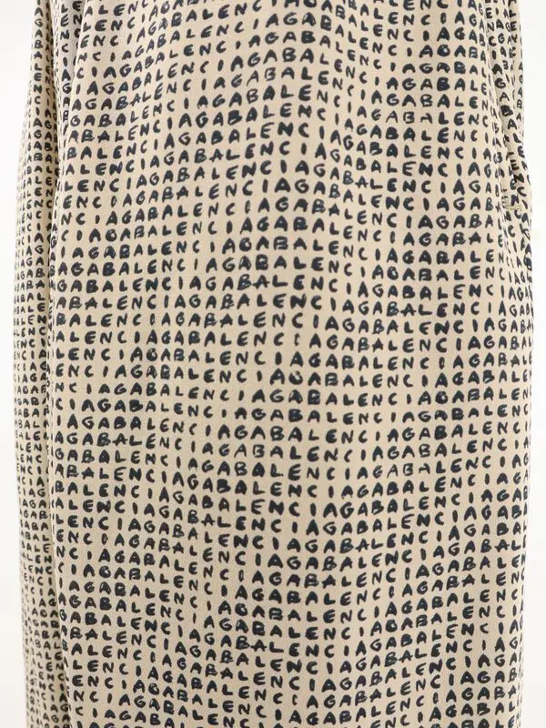Balenciaga Monogram Silk Trousers