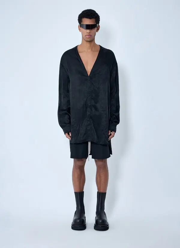 Rick Owens Oversized V-neck Shirt