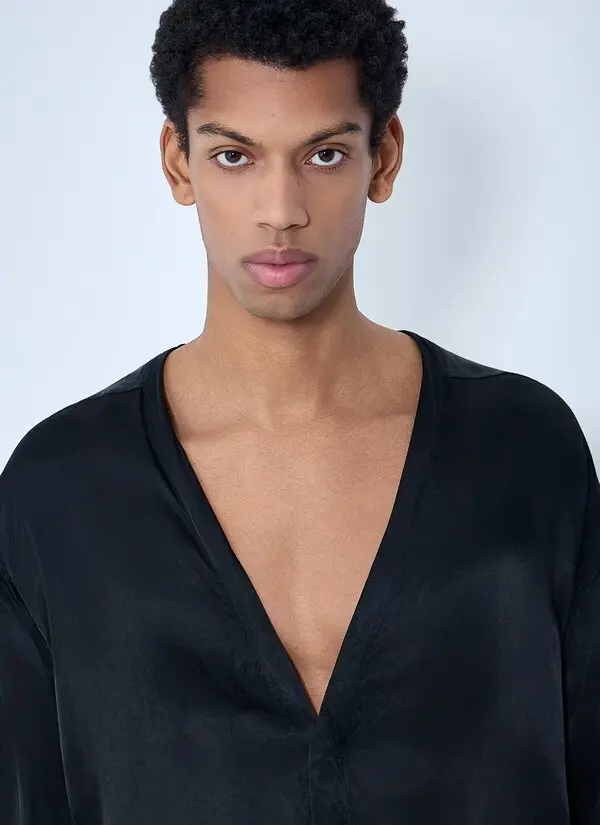 Rick Owens Oversized V-neck Shirt