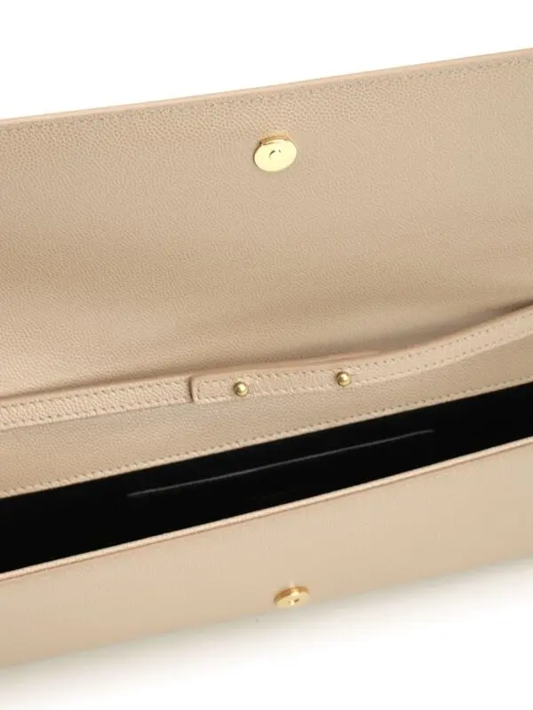 Saint Laurent Calf Skin Kate Clutch - Cream