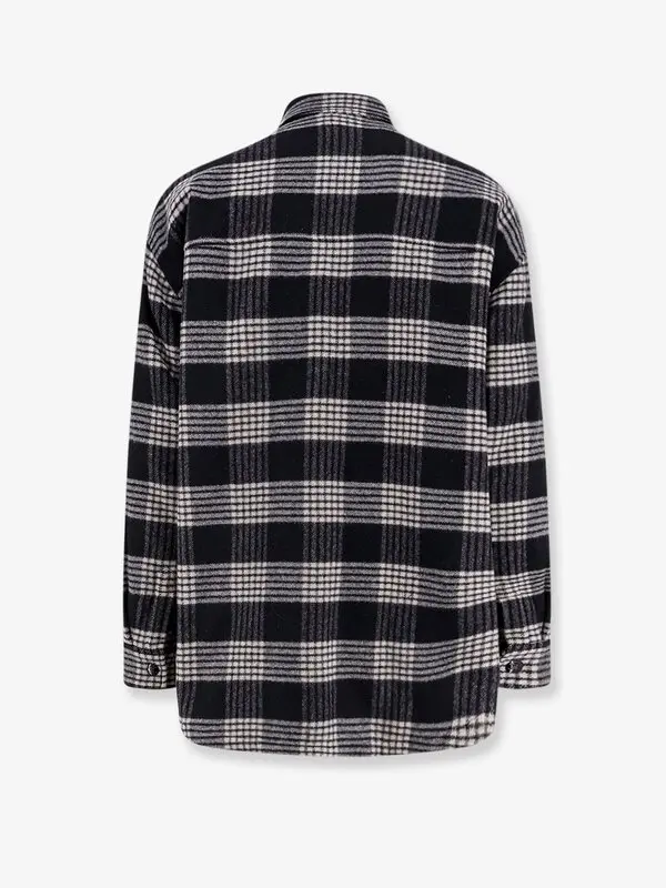 Celine Quilted Overshirt Wool Shirt - Multicolor