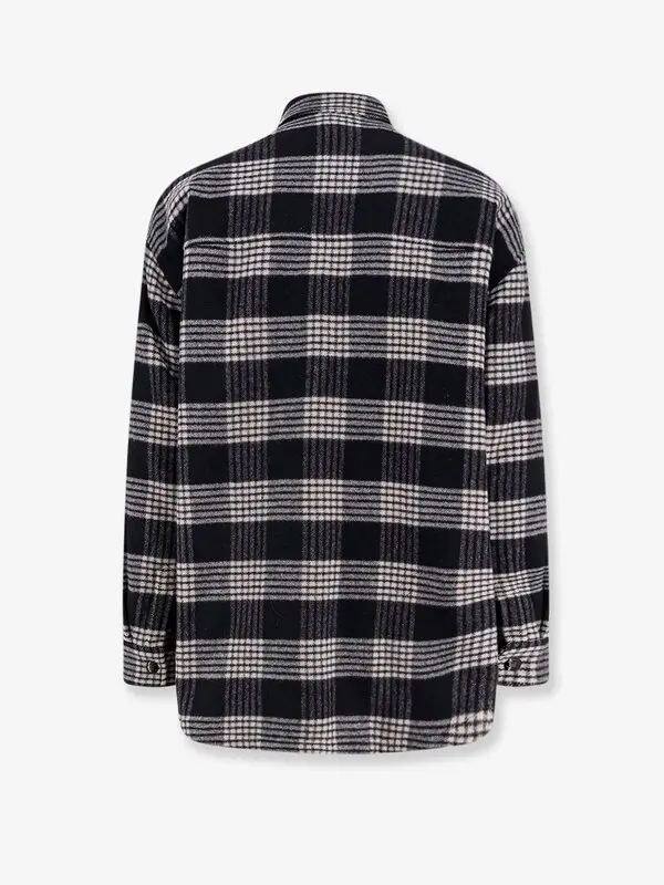 Celine Quilted Overshirt Wool Shirt - Multicolor
