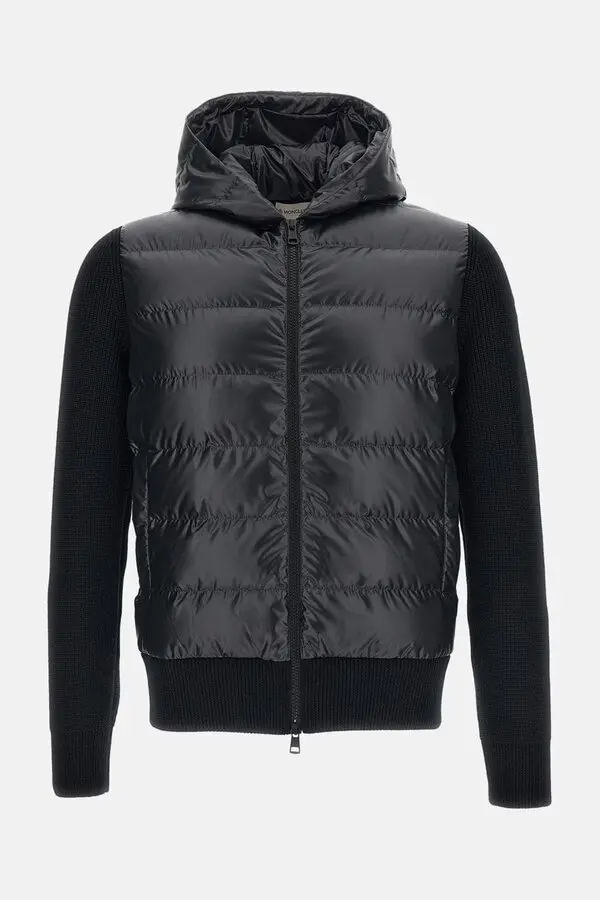 Moncler Padded Hood Cardigan Jacket - Multicolor