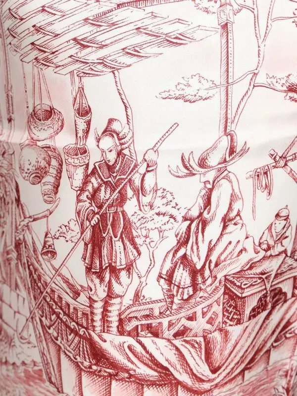 FERRAGAMO Pareo With Travel Print