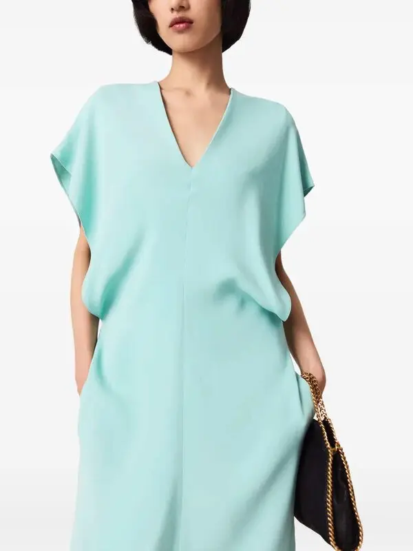 Stella McCartney Draped V-neck Midi Dress