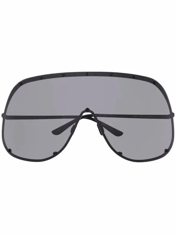 Rick Owens Oversized Pilot Sunglasses - Black