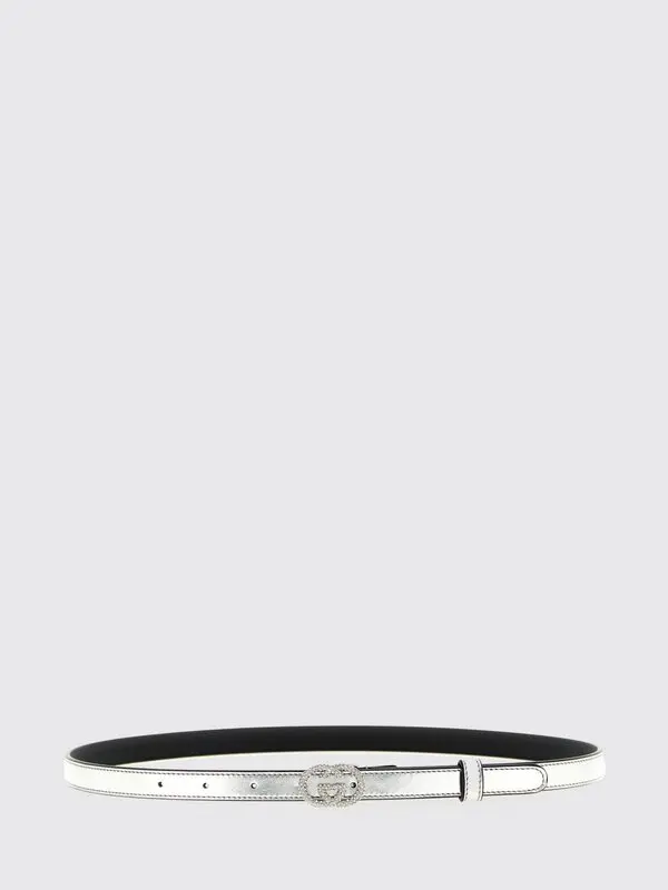 Gucci Laminated Calfskin Belt - Silver