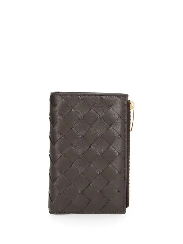 Bottega Veneta Medium Bi-fold Braided Wallet - Brown