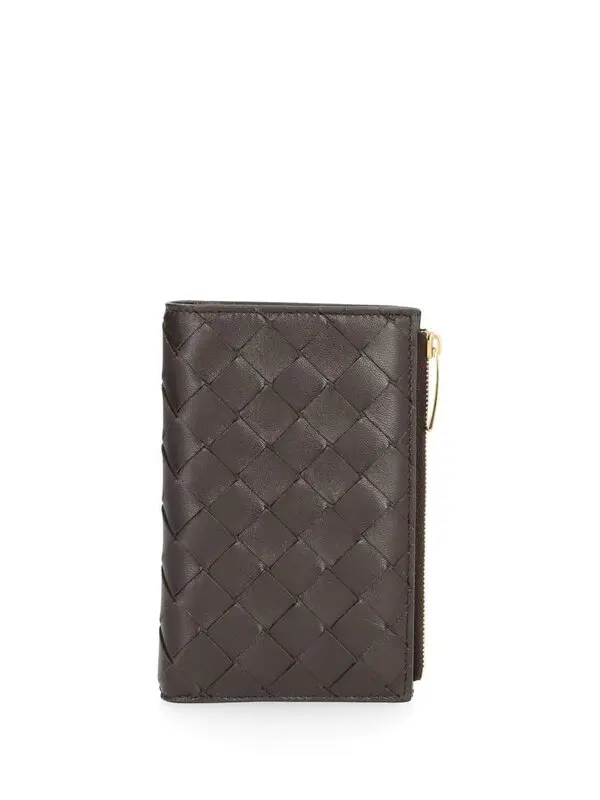 Bottega Veneta Medium Bi-fold Braided Wallet - Brown