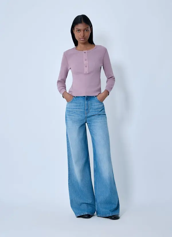 Chloé Henley T-shirt - Purple