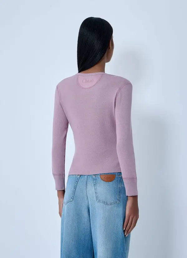 Chloé Henley T-shirt - Purple