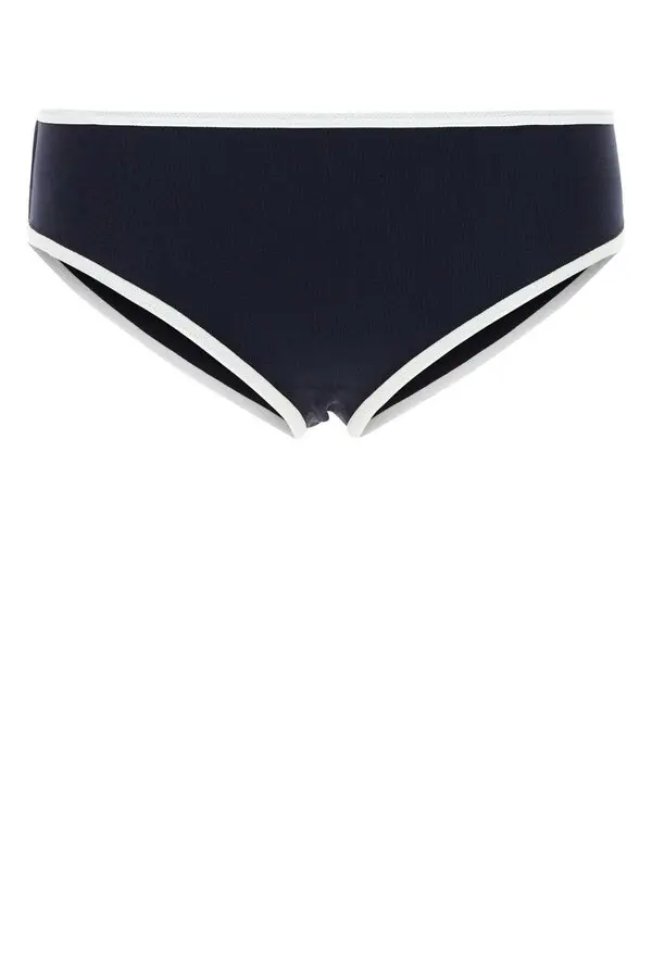 Miu Miu Midnight Stretch Nylon Bikini Bottom - Blue