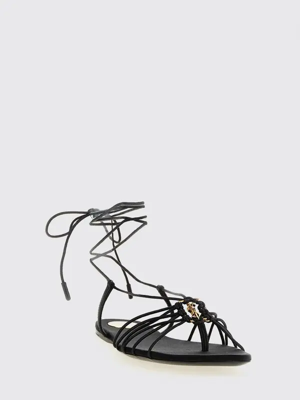 Saint Laurent Leather Babylone Sandal - Black