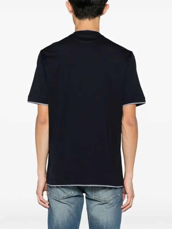 Brunello Cucinelli T-shirt With Faux-layering - Multicolor