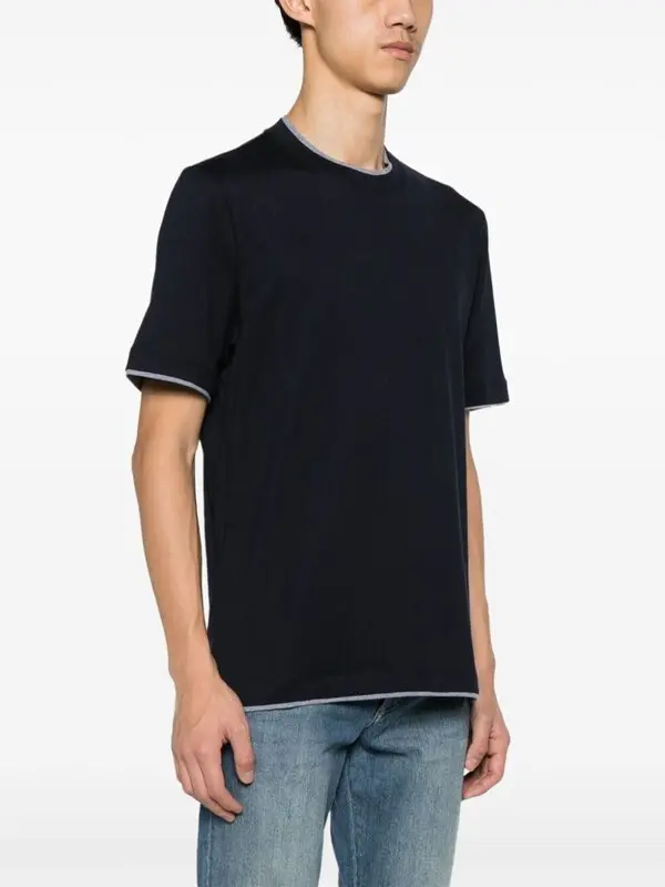 Brunello Cucinelli T-shirt With Faux-layering - Multicolor
