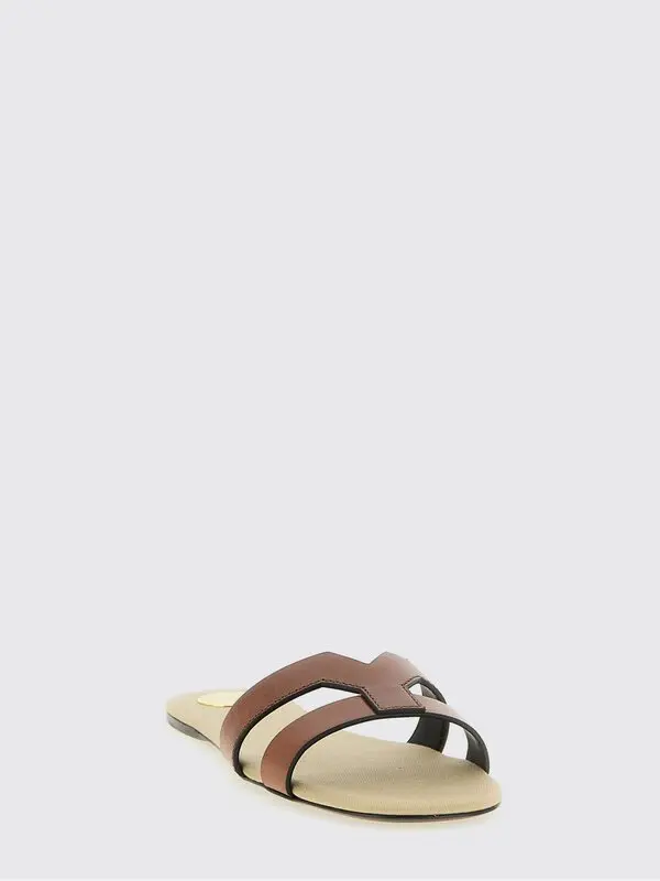 Saint Laurent Mabrouka Vegetable-tanned Leather Sandal