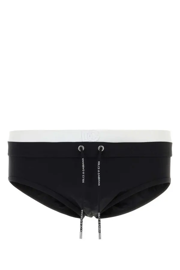 Dolce & Gabbana Stretch Nylon Swimming Brief - Black
