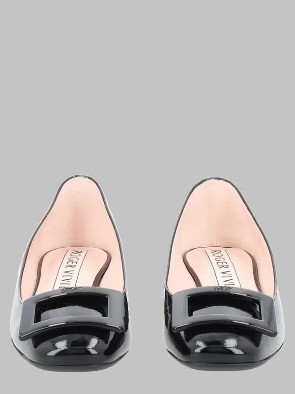 ROGER VIVIER Ballerina U Look In Vernice - Black
