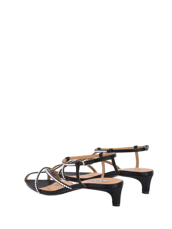 JIL SANDER Low-heeled Cage Sandals - Black