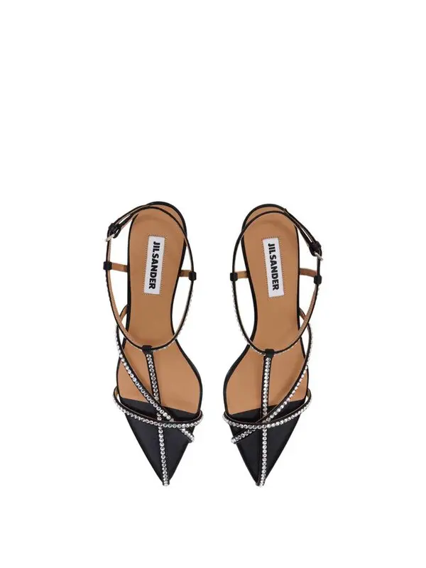 JIL SANDER Low-heeled Cage Sandals - Black