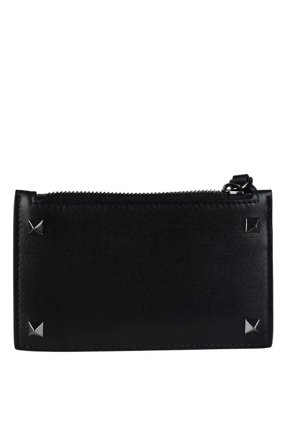Valentino Garavani Rockstud Card Holder - Black