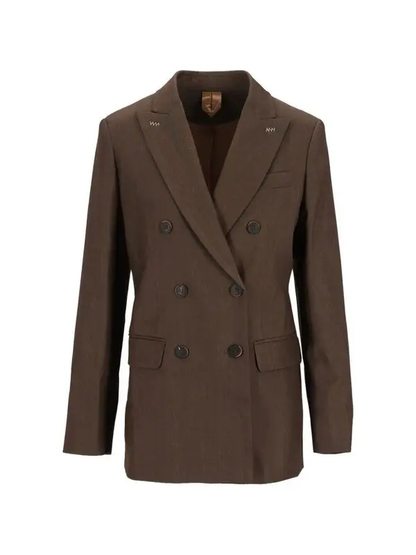 Max Mara Double-breasted Wool Gabardine Blazer