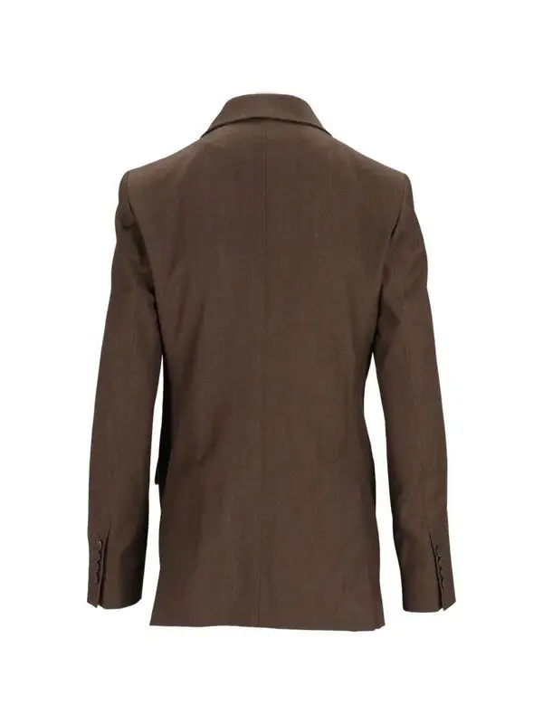Max Mara Double-breasted Wool Gabardine Blazer - Brown