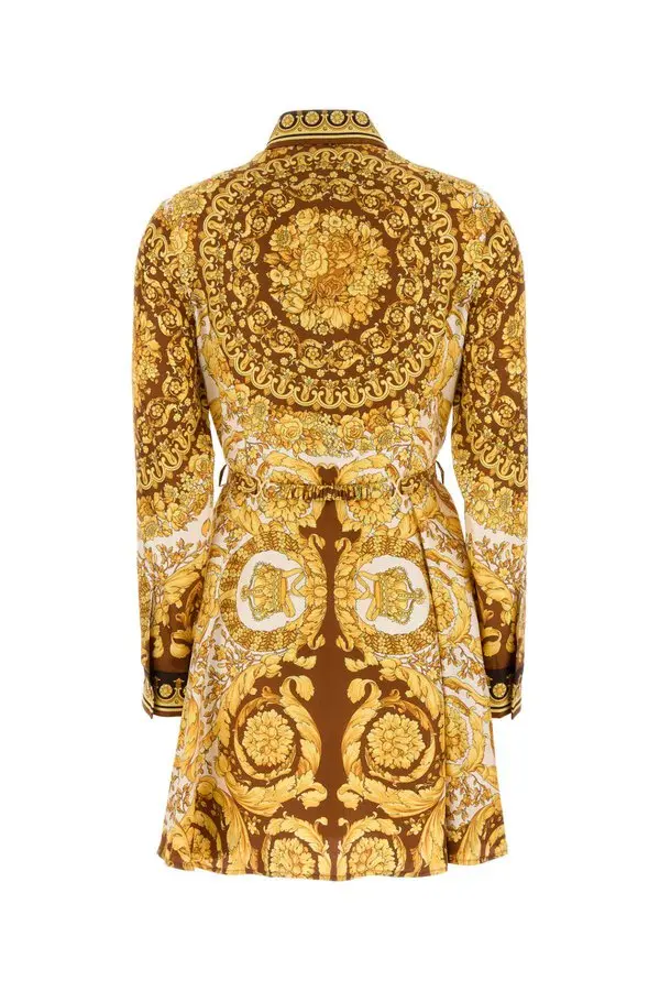 Versace Printed Twill Shirt Dress