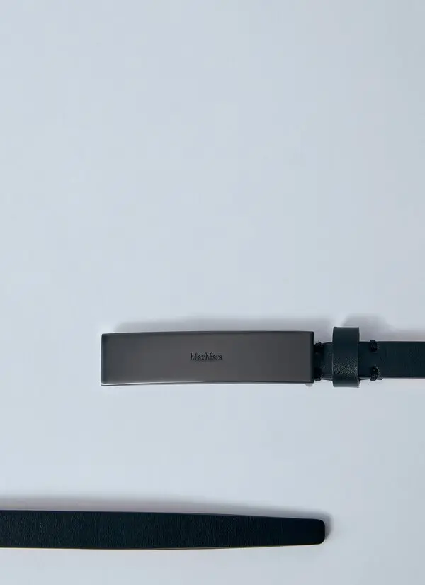 Max Mara Logo Plaque Belt - Black