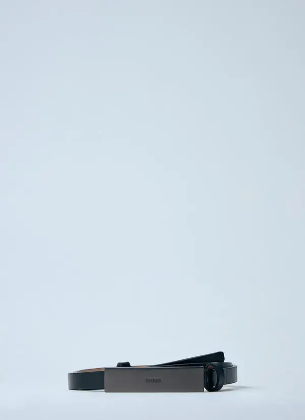 Max Mara Logo Plaque Belt - Black