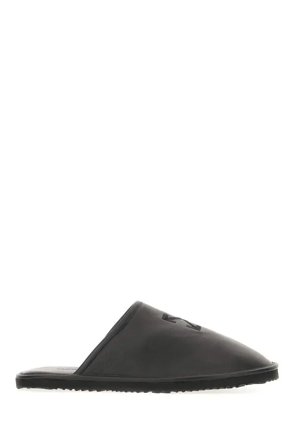 Off-White Leather Slippers - Multicolor