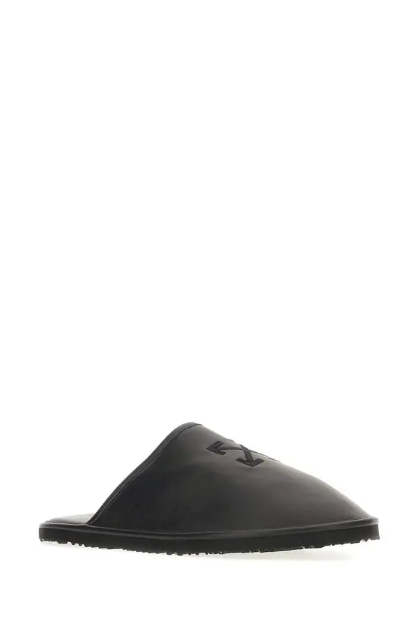 Off-White Leather Slippers - Multicolor
