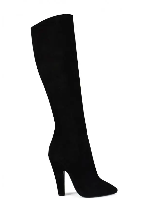 Saint Laurent 68 Suede Boots - Black