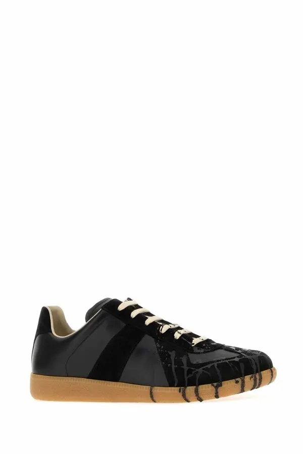 MAISON MARGIELA Leather Replica Sneakers - Black
