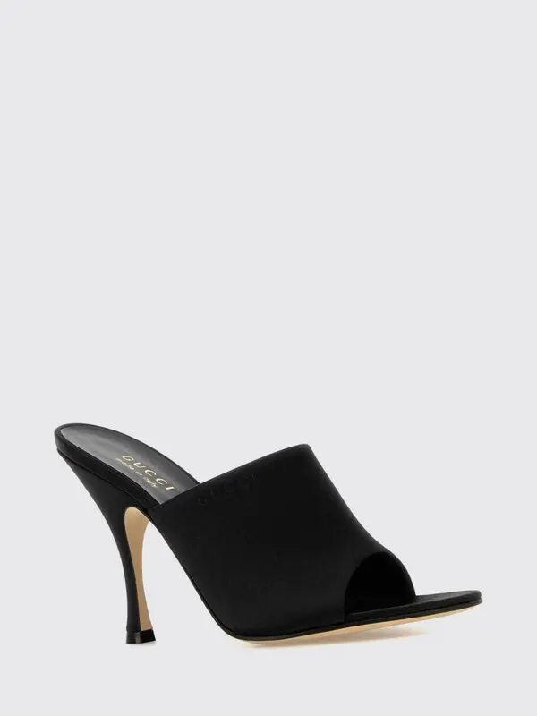 Gucci Satin Mules - Black