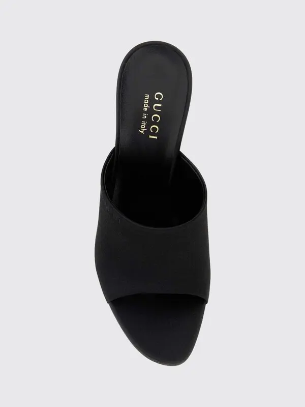 Gucci Satin Mules - Black