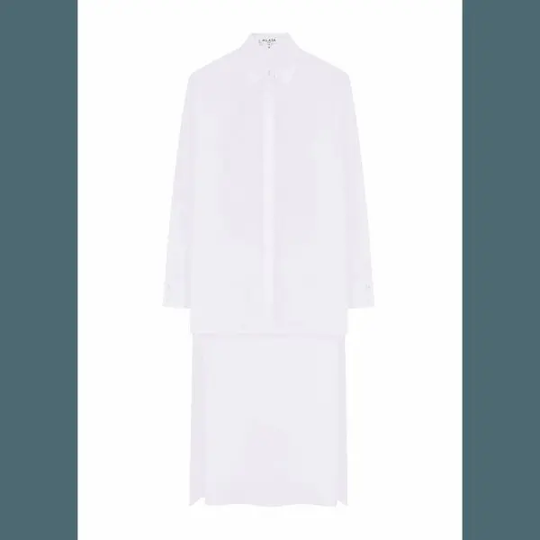 Alaïa Asymmetrical Cotton Shirt - White