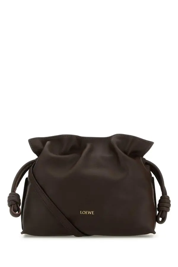 Loewe Nappa Leather Mini Flamenco Clutch - Brown