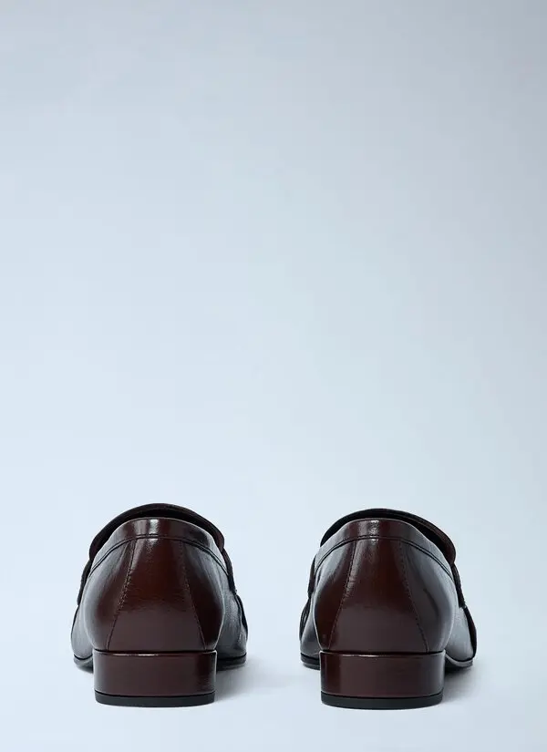 Prada Leather Loafers - Brown