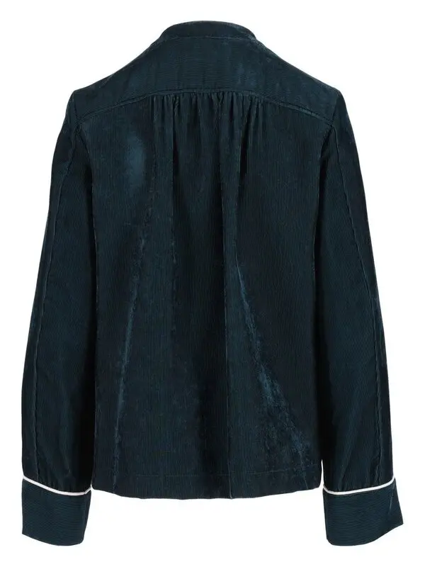 FORTE_FORTE Two-thousand-striped Jade Jacket