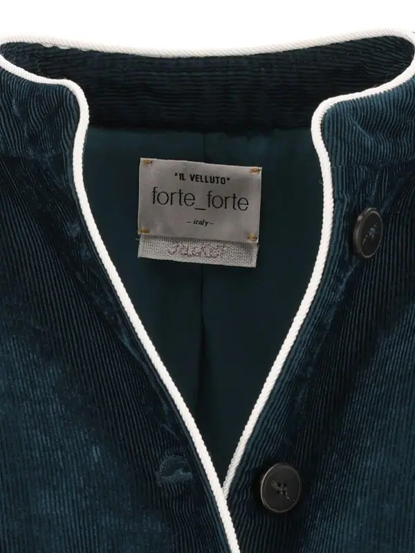 FORTE_FORTE Two-thousand-striped Jade Jacket - Green
