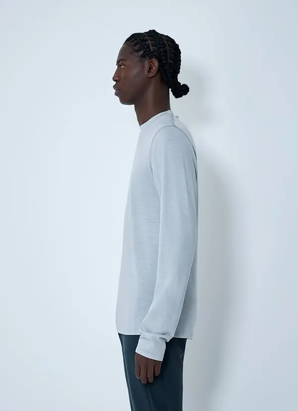 RIER Long Sleeve Crewneck Top - Gray