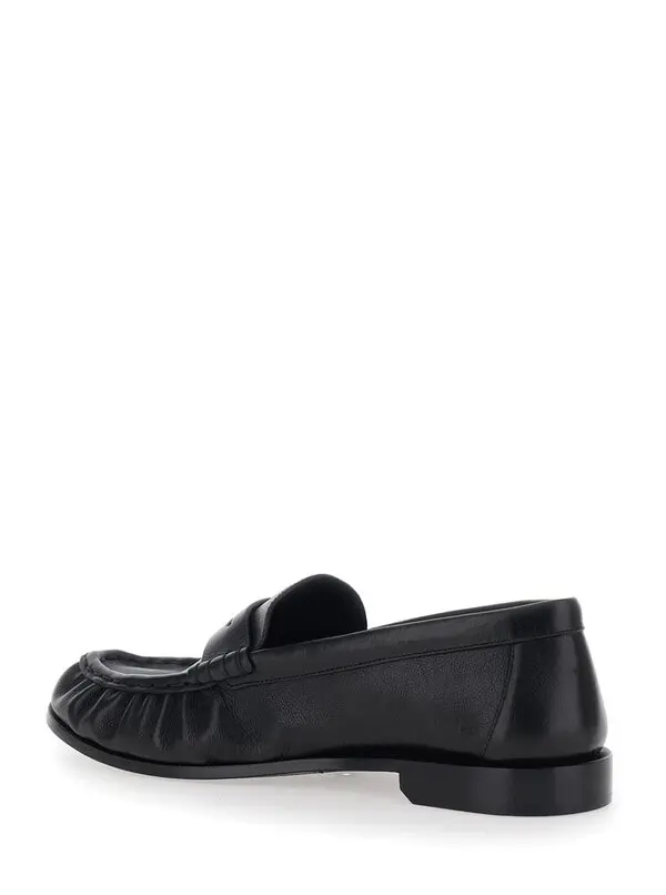 Saint Laurent Cassandre Detail Leather Loafers - Multicolor