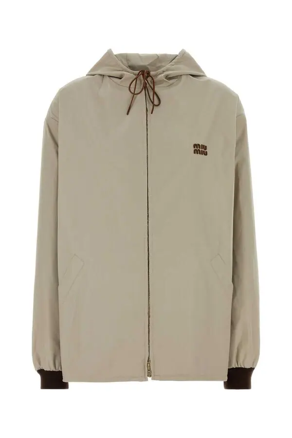 Miu Miu Sand Panama Jacket - Brown