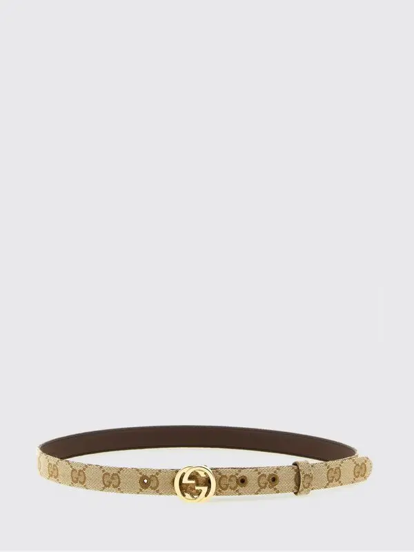 Gucci Gg Leather Belt - Cream