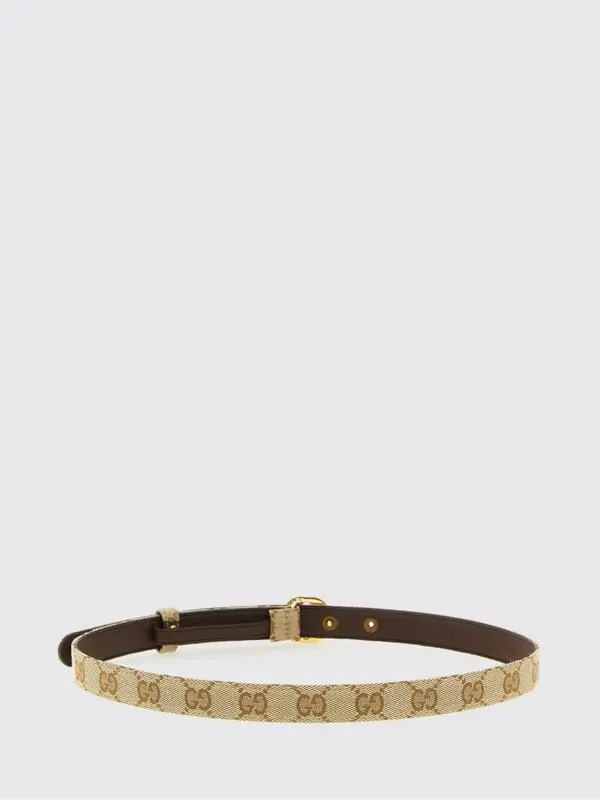 Gucci Gg Leather Belt - Cream