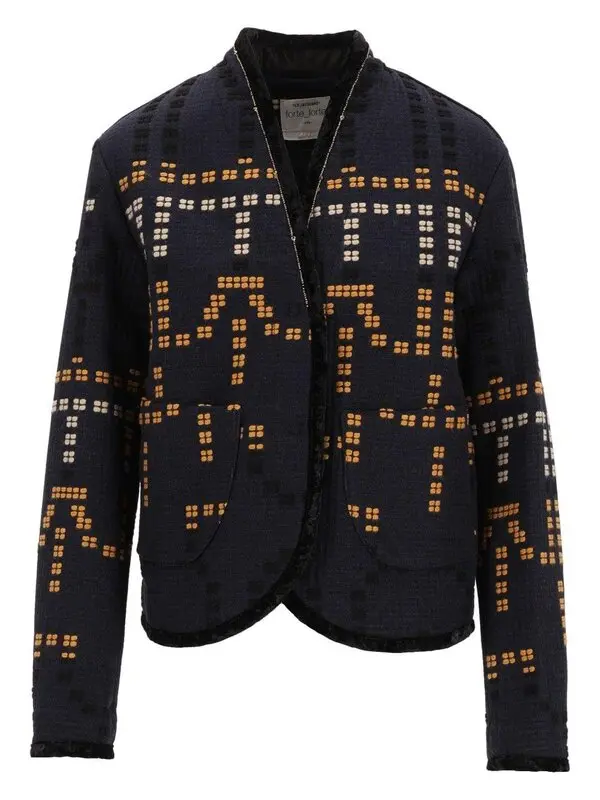 FORTE_FORTE Samarkand Jacquard Jacket - Blue
