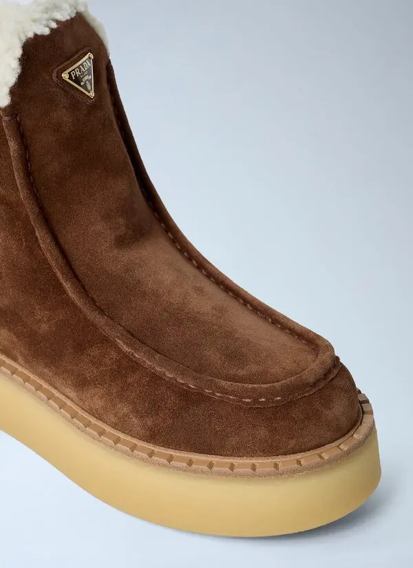 Prada Suede Boots - Brown